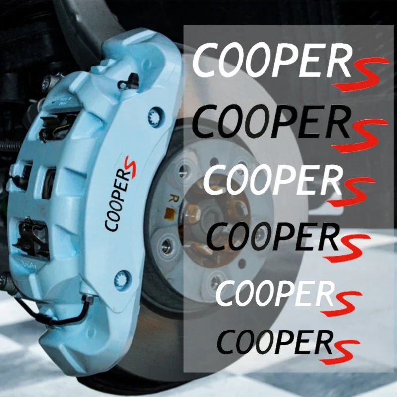 6PCS-Caliper-Cover-Stickers-for-MINI-Coopers-Cooper-S-Logo-R52-R53-R54 ...