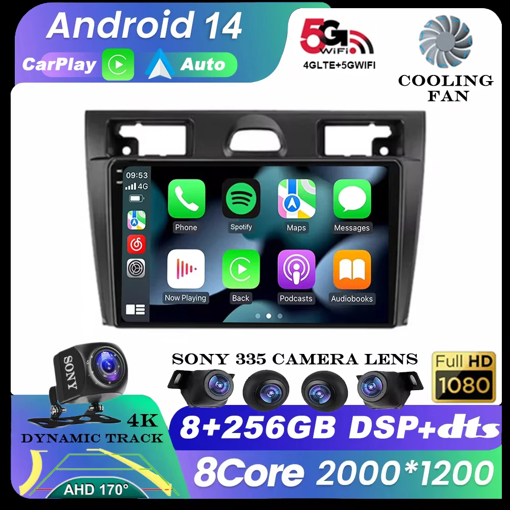 Android-14-Car-Radio-For-Ford-Fiesta-Mk-VI-5-Mk5-2002-2008-Multimedia ...