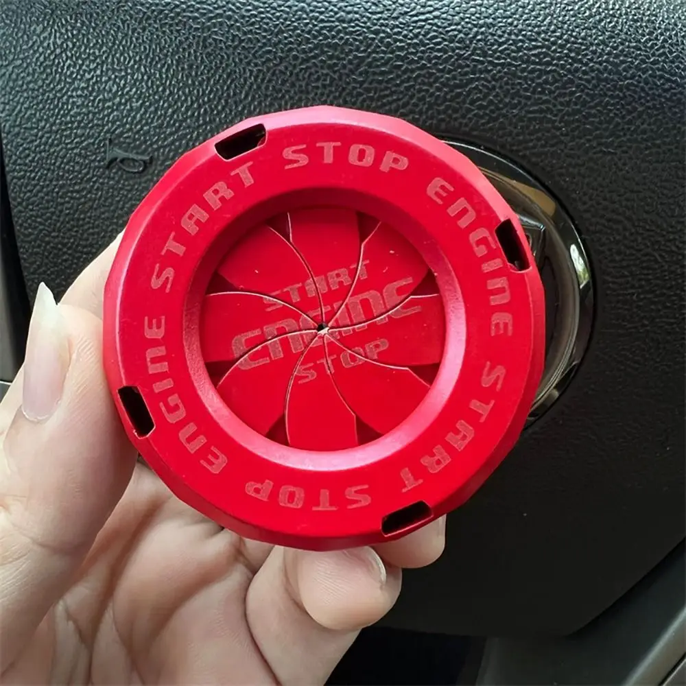 1-Key Start Button Decorative Cap Car Interior Sticker Ignition Device ...