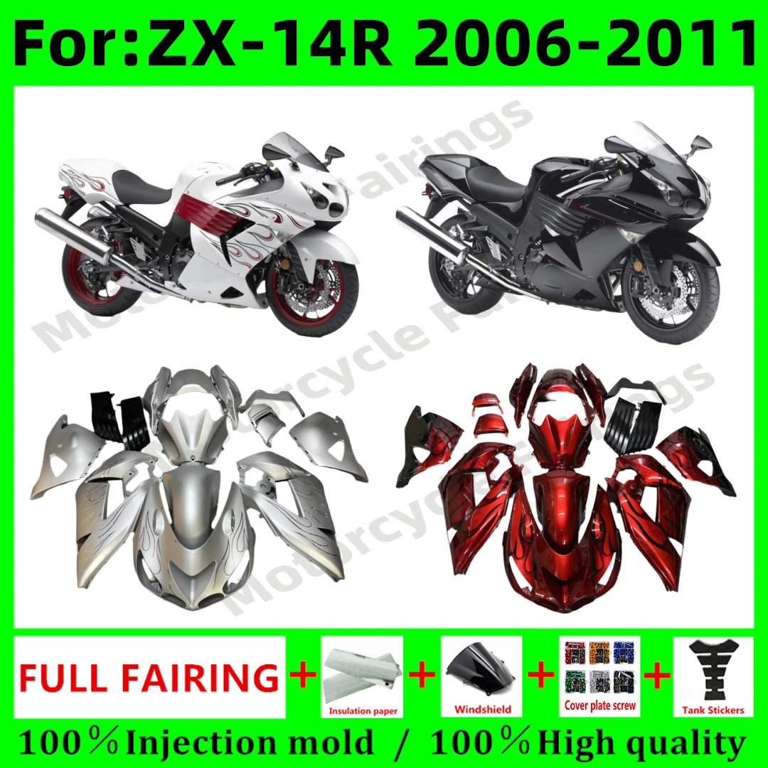 Motorcycle Fairings Kit fit For Kawasaki ZX14 ZZR1400 ZX14 ZX-14R 2006 ...