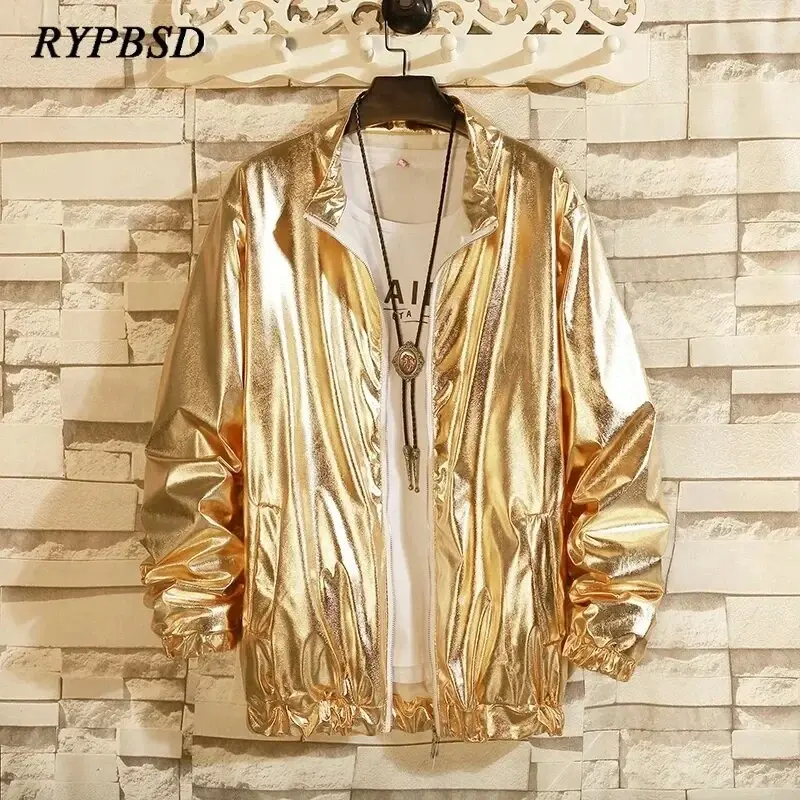 Gold-Silver-Windbreaker-Jackets-for-Men-Fashion-Brand-Autumn-Streetwear ...