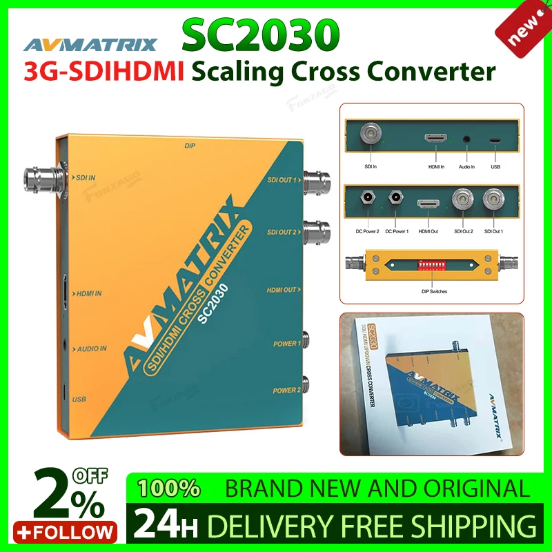 AVMATRIX-SC2030-SDI-to-HDMI-Converter-3G-SDI-HDMI-Compatible-Scaling-Cross-Converter-Compatible ...