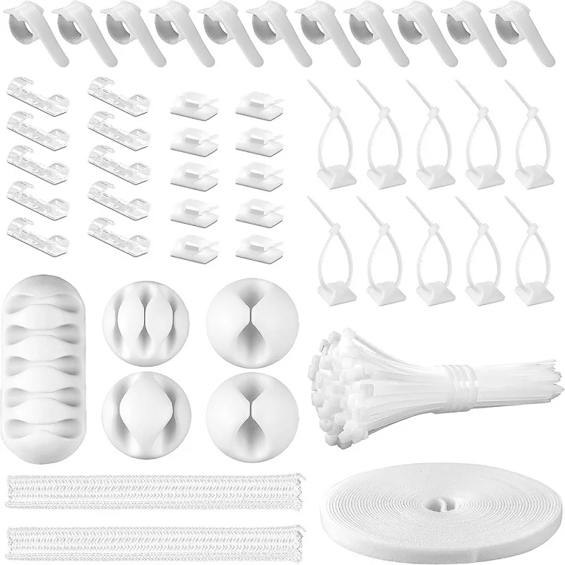 Hot-Sale-148-Pcs-Cable-Management-Organizer-Kit-Cable-Sleeve-Split-Self ...