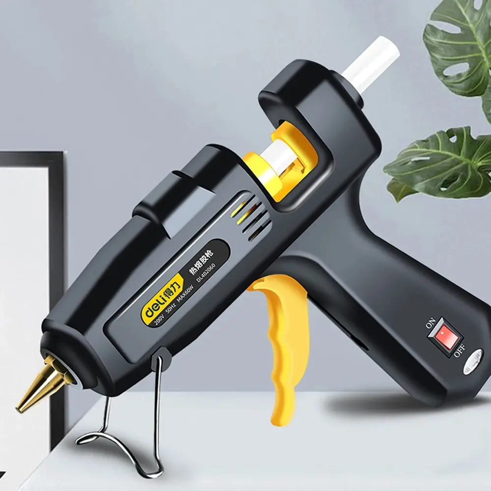 Deli-100W-Hot-Melt-Glue-Gun-Set-With-Glue-Stick-Industrial-Glue-Guns ...