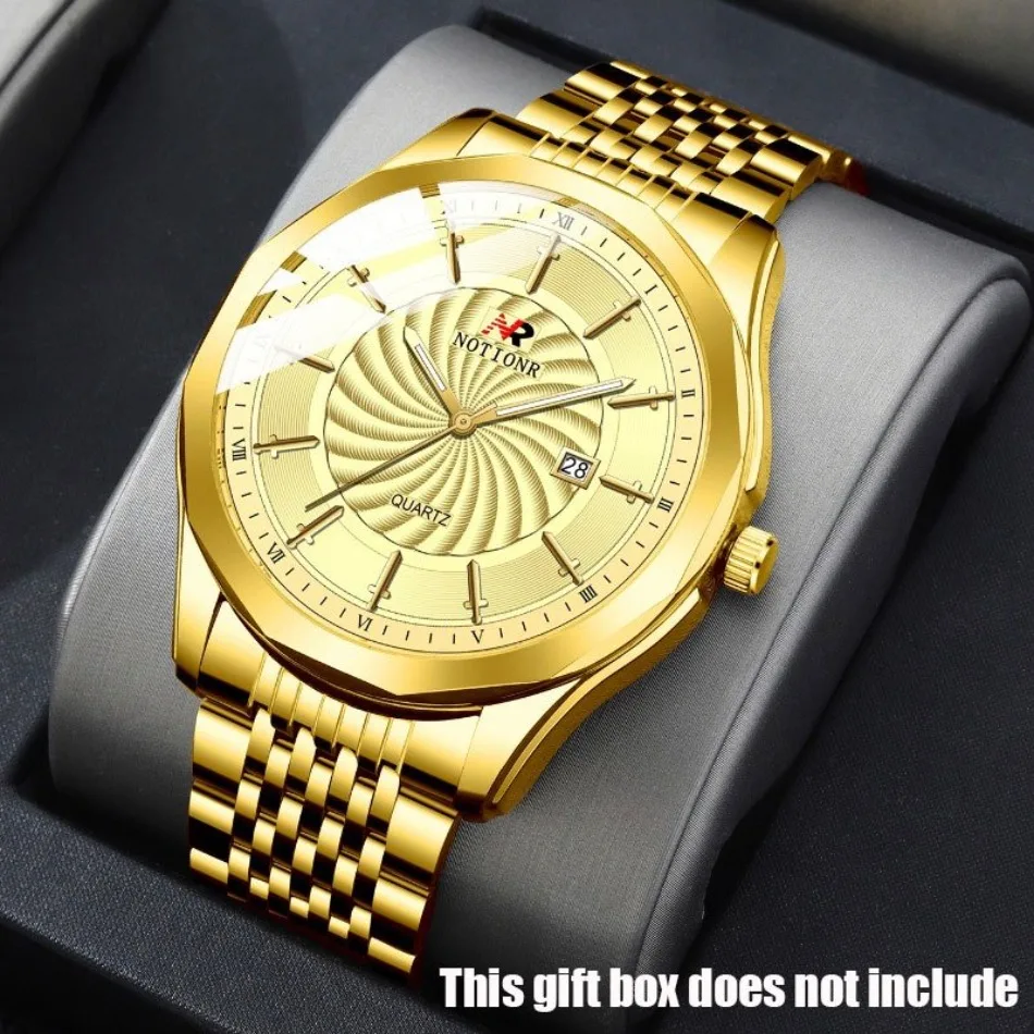 Stylish Men's Alloy Watch Business Style Stainless Steel Quartz Watch ...