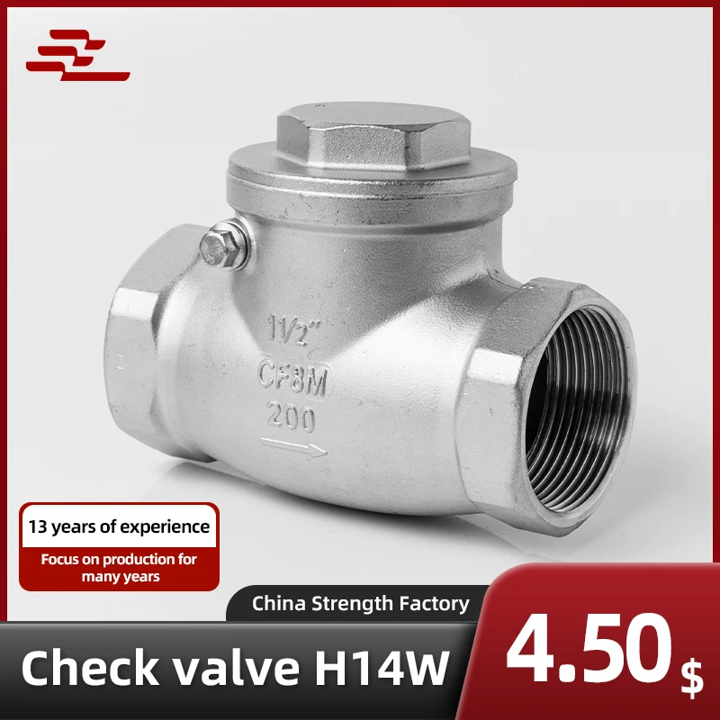 304-stainless-steel-swing-check-valve-H14W-horizontal-threaded-one-way ...
