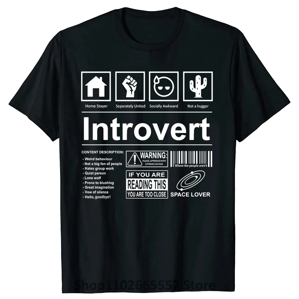 Introvert-Logo-T-Shirt-Funny-Sayings-Humor-Introvers-Joke-T-Shirts ...