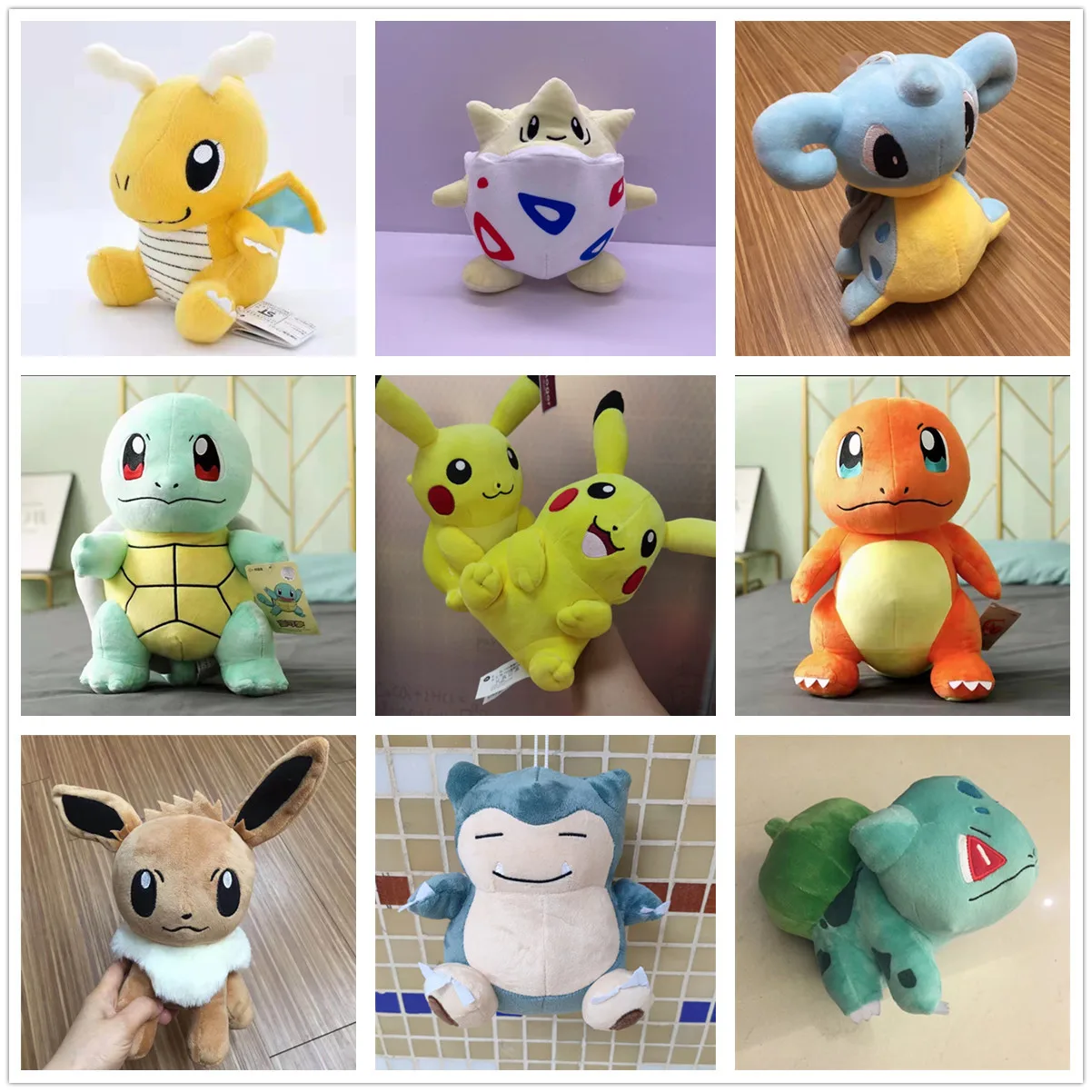 49-Styles-10-23cm-TAKARA-TOMY-Pokemon-Plush-Toy-Doll-Pikachu-Dragonite ...