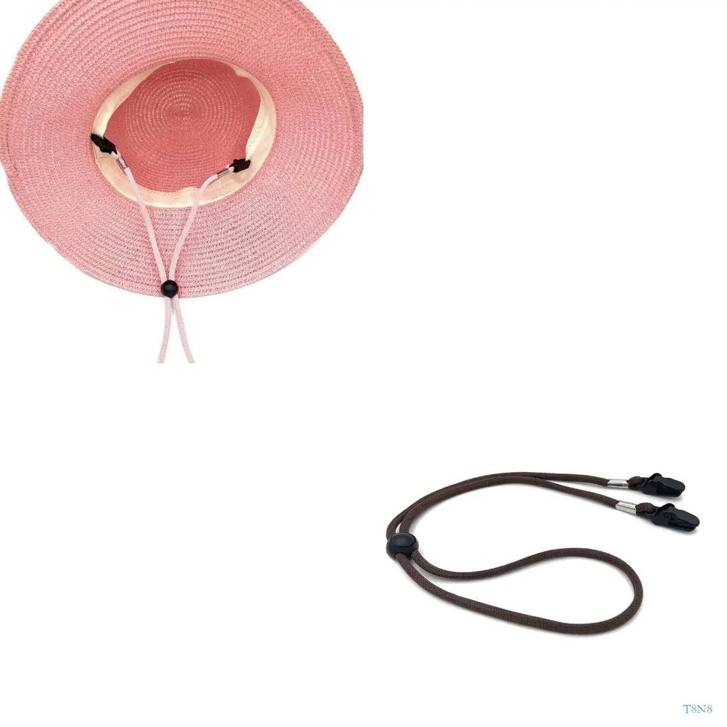 T8NB Windproof Hat Strap Outdoor Hat Wind Clip Lanyard Rope Prevent ...