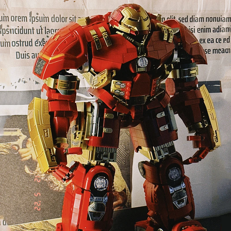 4123PCS Marvel Building Blocks Hulkbuster MK44 Bricks Plastic Model ...