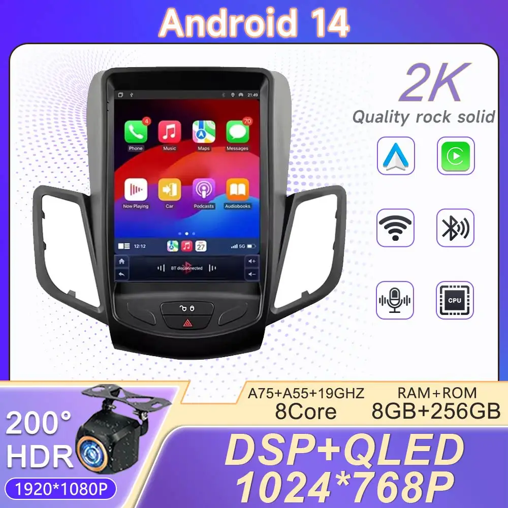 9-7-inch-Screen-Car-Radio-For-Ford-Fiesta-MK7-2009-2016-Tesla-style-Car ...