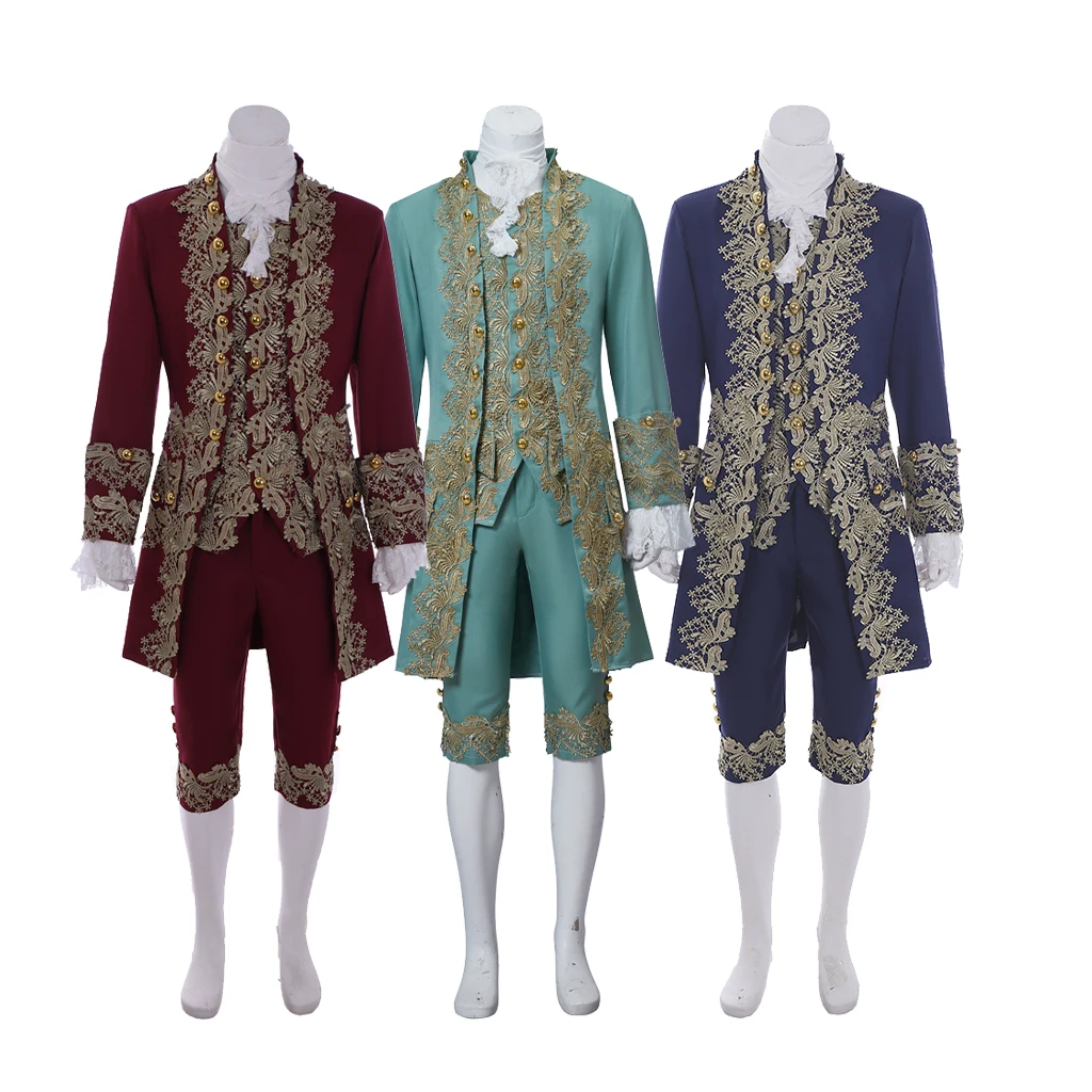 Men's Victorian Rococo Baroque Costume Suit Medieval Court Prince ...