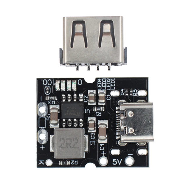 Convertidor de refuerzo USB tipo C 5V 2A, módulo de potencia de aumento ...