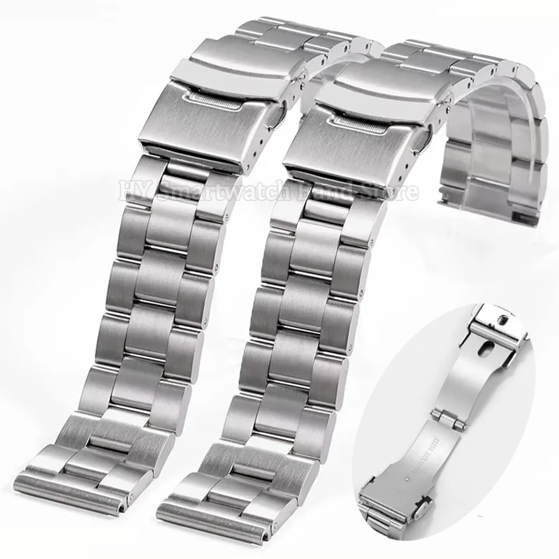 18mm 20mm 22mm 24mm 26mm Stainless Steel Watch Strap for Seiko 007 for ...