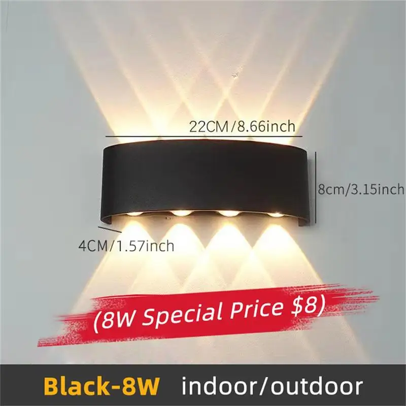 LED duvar lamba su geçirmez dış mekan duvar ışıkları sundurma/bahçe ...