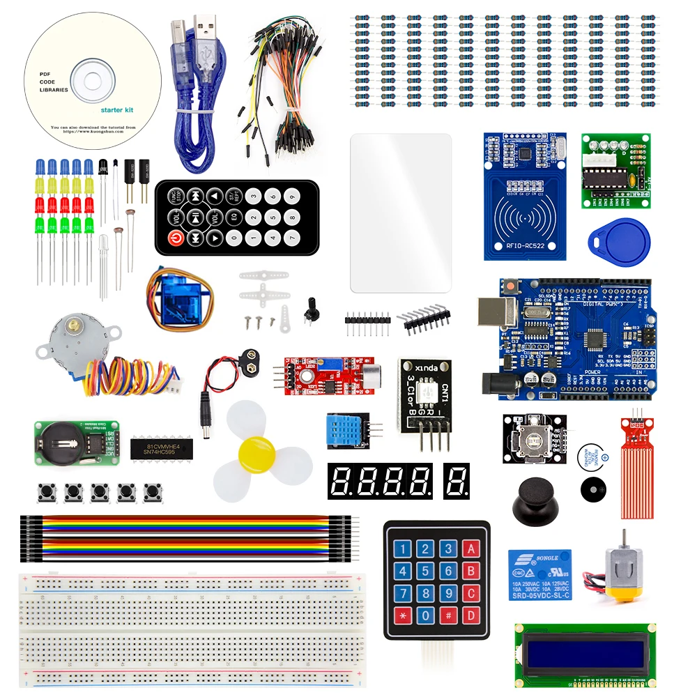 KUONGSHUN-Kit-de-iniciaci-n-completo-STEM-para-Arduino-UNO-r3-proyectos ...
