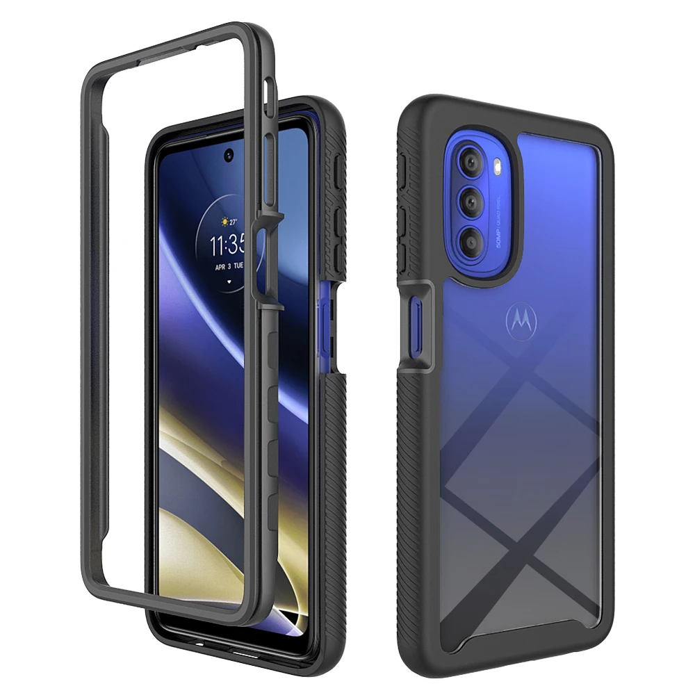 2 in 1 Hybrid Rugged Armor Shockproof Case For Motorola Moto G51 G71 5G ...