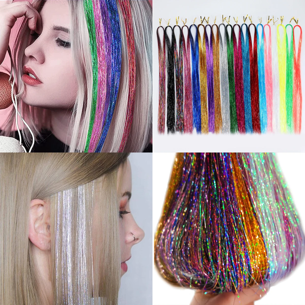 1PC-Synthetic-Shiny-Threads-24-Colors-Glitter-Hair-Tinsel-Silk-Hair ...