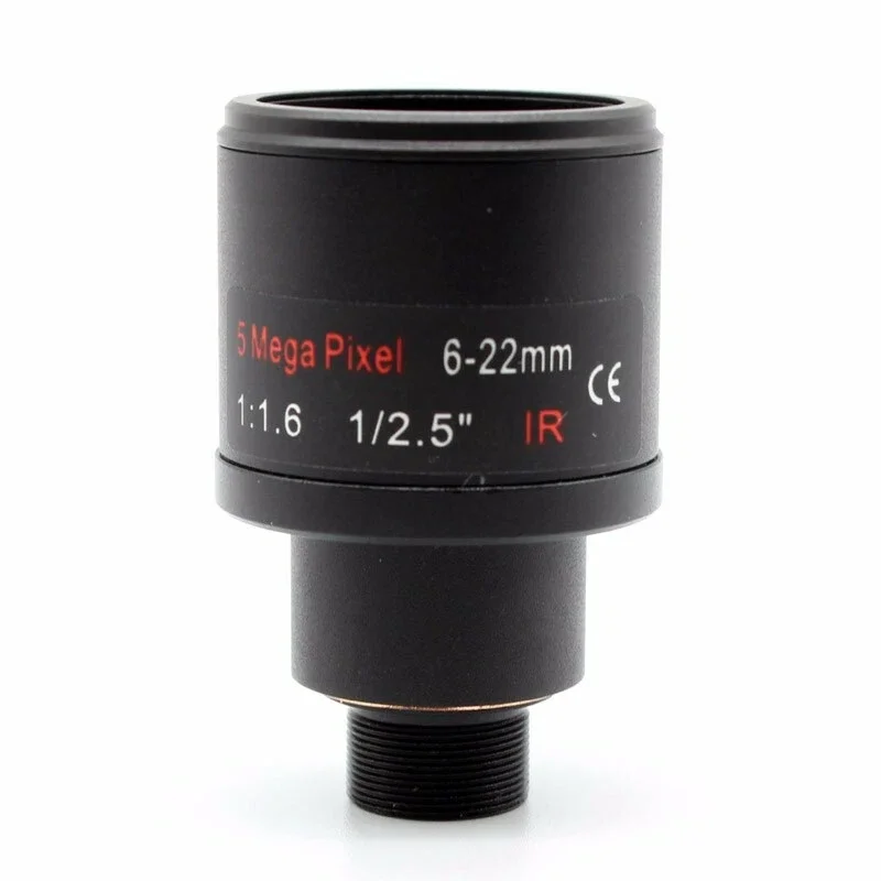 6-22mm 5.0MP Varifocal CCTV Camera Lens 1/2.5" 5MP Security HD IP F1.6 ...