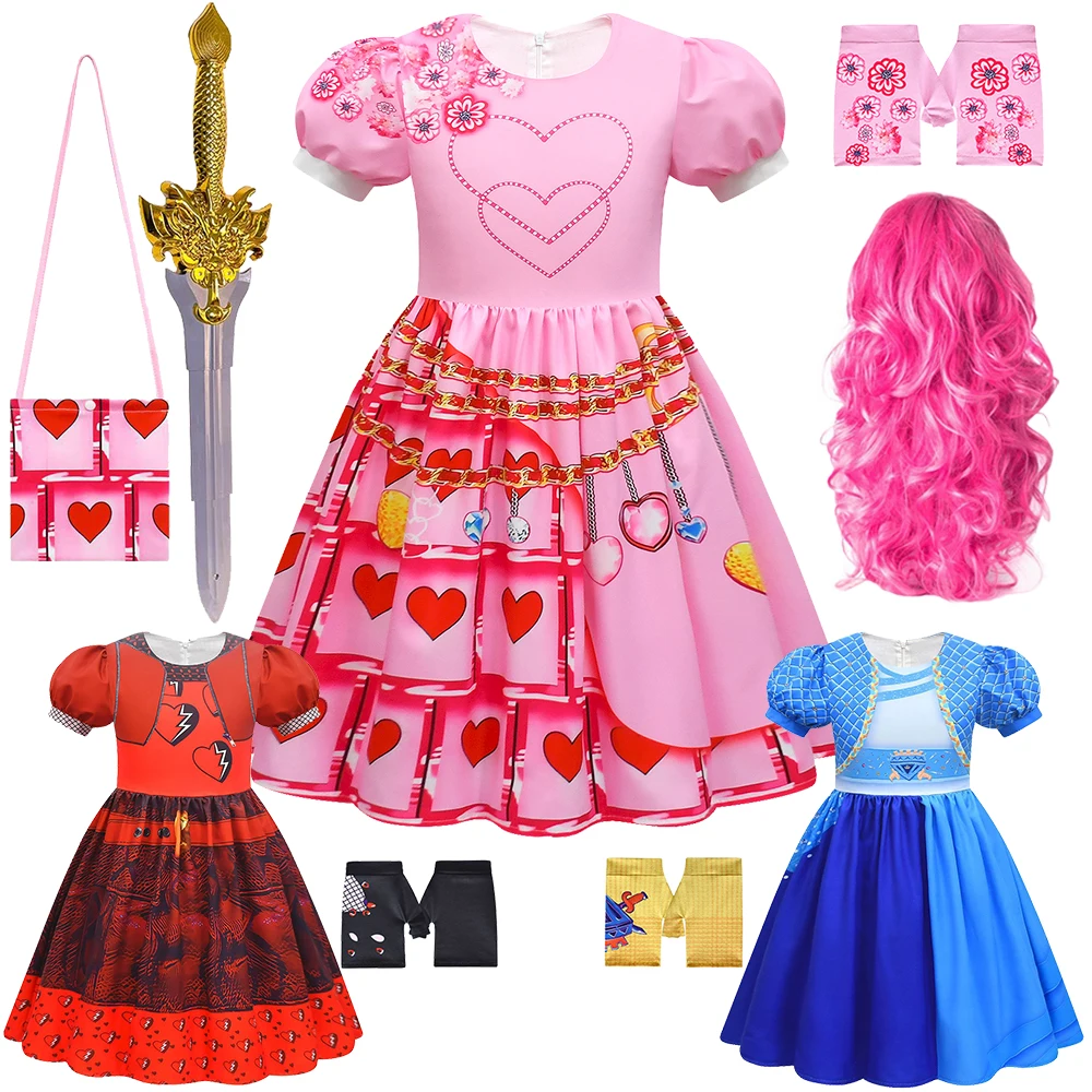 Descendants-4-Halloween-Queen-of-Hearts-Pink-Girls-Bridget-Cosplay ...