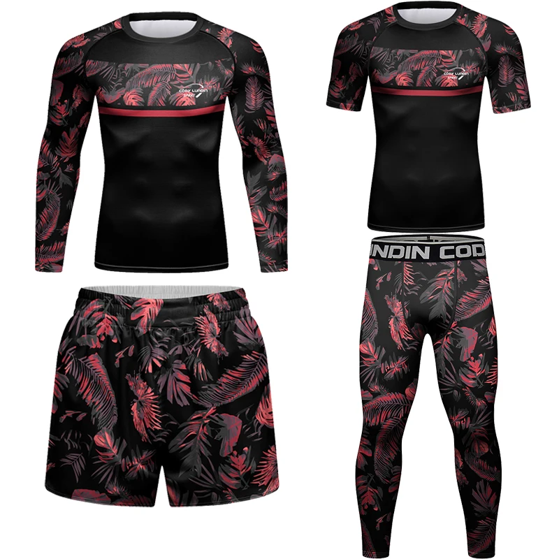 MMA-Boxing-Sportswear-para-homens-camiseta-MMA-Rashguard-shorts-MMA ...