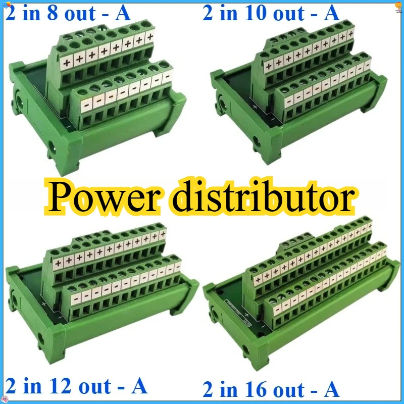 1PC DIN Type Screw Terminal Block Multi-In/Out PCB Distribution Box ...