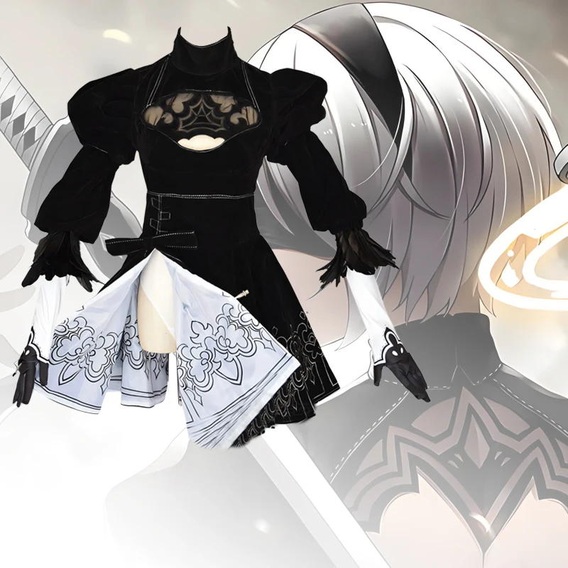 YoRHa-No-2-Type-B-Cosplay-Costume-Game-NieR-Automata-2B-Dress-NieR ...