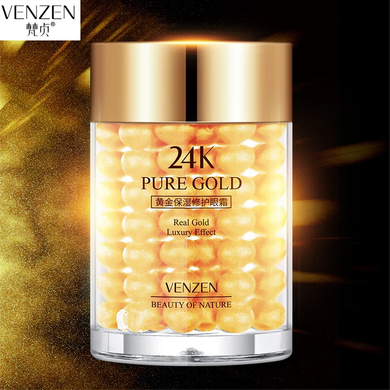 VENZEN Crème pour les yeux 24K Gold, hydratante, anti poches, anti ...
