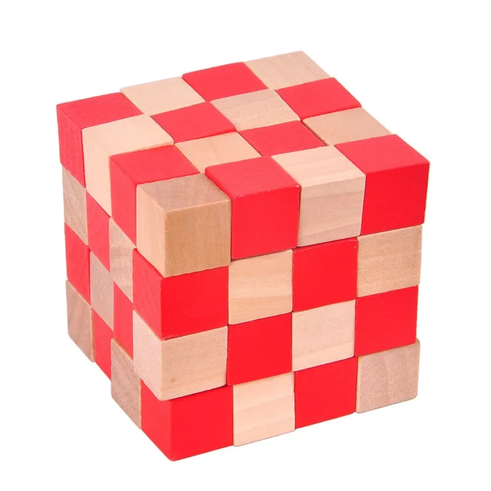 Four-Layers-Intelligence-Wooden-Cube-Snake-Puzzle-Mind-Brain-Teaser ...