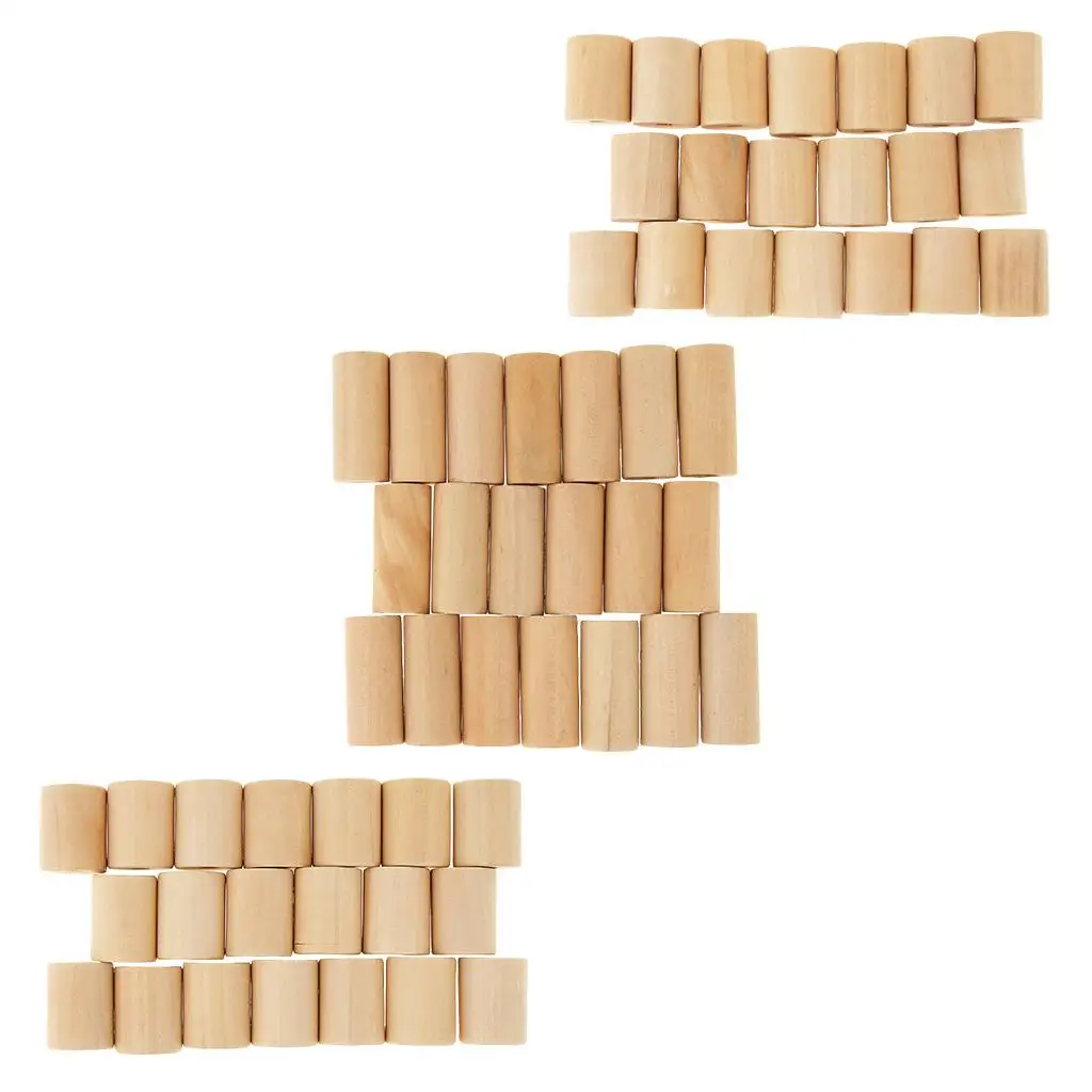 20Pcs-Natural-Wooden-Wood-Cylinder-Block-Toy-20mm-Diameter-Craft ...