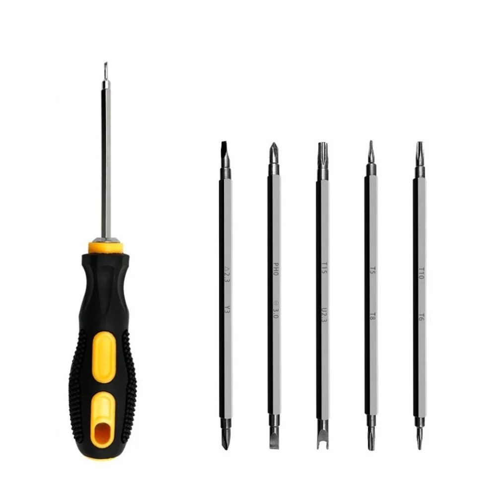6 In 1 Safety Tamper-Proof Magnetic Screwdriver Bit Hex Cross Flat ...