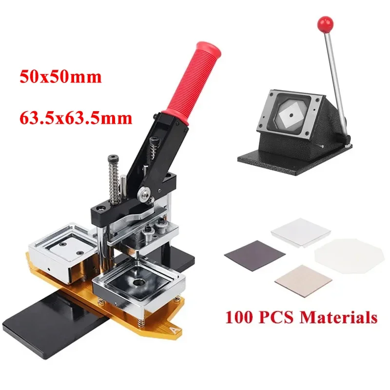 Square-Fridge-Magnet-Badge-Press-Machine-Complete-Set-50x50mm-63-5x63 ...
