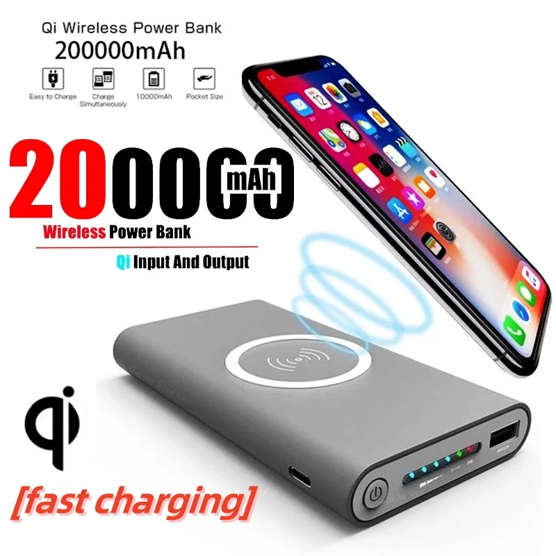 200000mah-Power-Bank-Two-way-Wireless-Fast-Charging-Powerbank-Portable ...