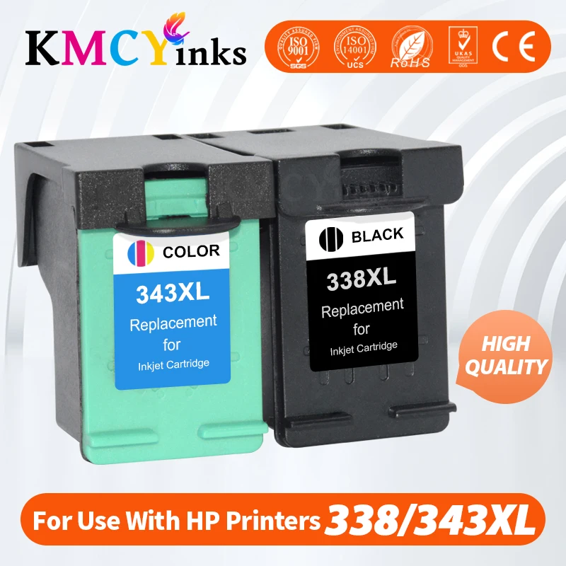 KMCYinks-Remanufactured-ink-cartridge-338-343-XL-Compatible-for-hp338 ...