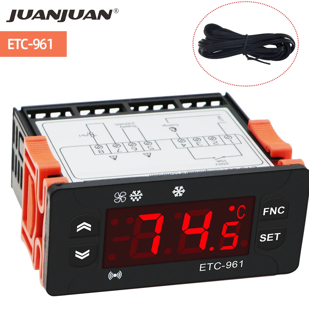 ETC-961 Mini Temperature Controller 220v Microcomputer Thermostats ...