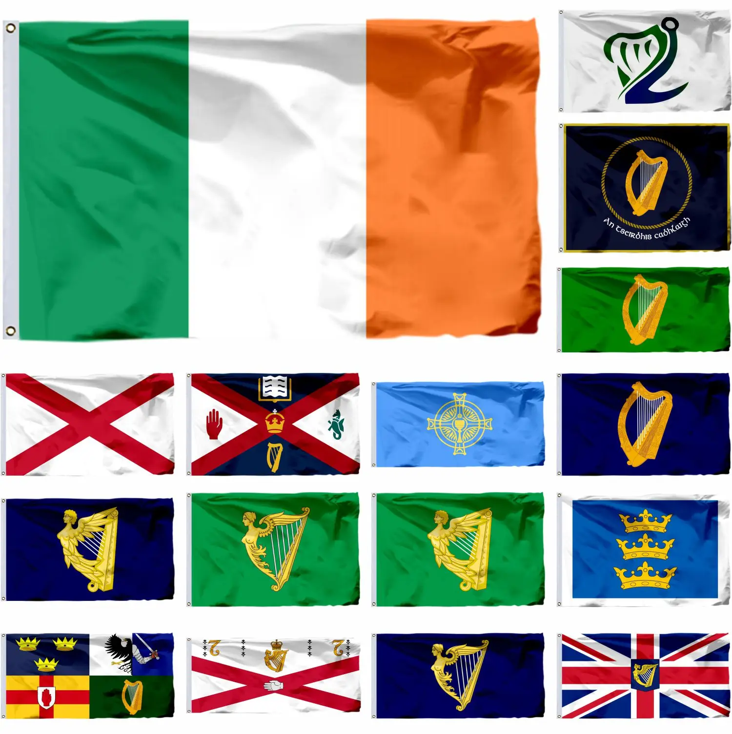 Ireland-Royal-Standard-Flag-3X5FT-International-Eucharistic-Congress ...