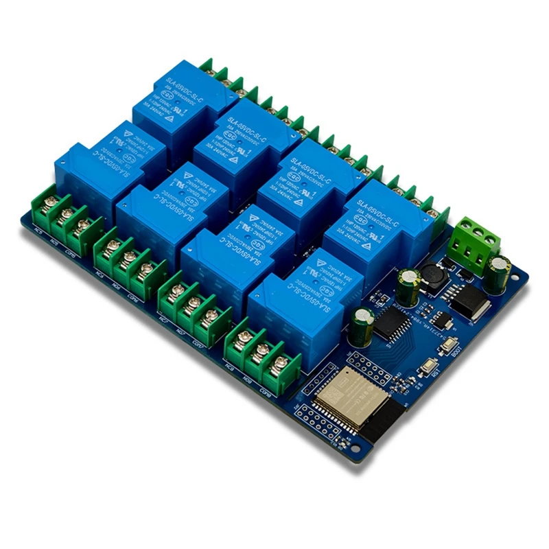 8 Channel Relay Module 30A DC7-28/5V WIFI Bluetooth Relay Module ESP32 ...