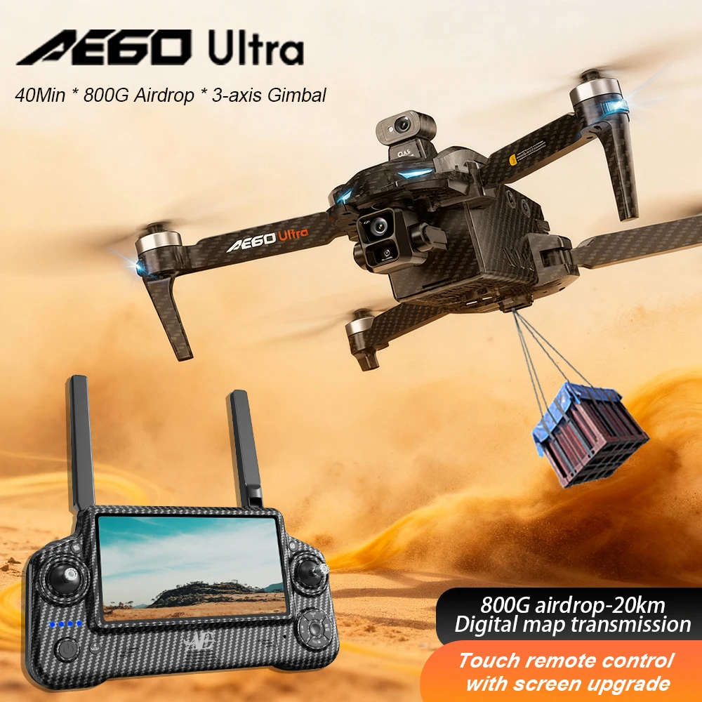 AE60 Ultra Profesional GPS Drone With 8K Camera 3-Axis Gimbal 5G WiFi ...