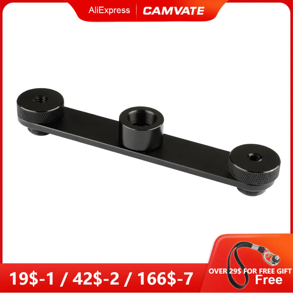 CAMVATE-Double-Microphone-Mounts-Bracket-T-bar-Mic-Mount-of-1-4-20 ...