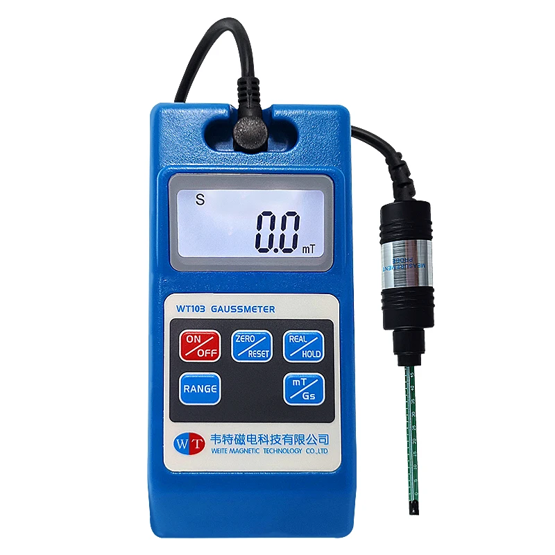 WT103 permanent magnet Gauss meter handheld digital Tesla meter surface ...