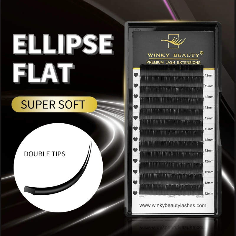winkybeauty Ellipse Flat Eyelash 0.15/0.20 Classic Individual Lashes ...