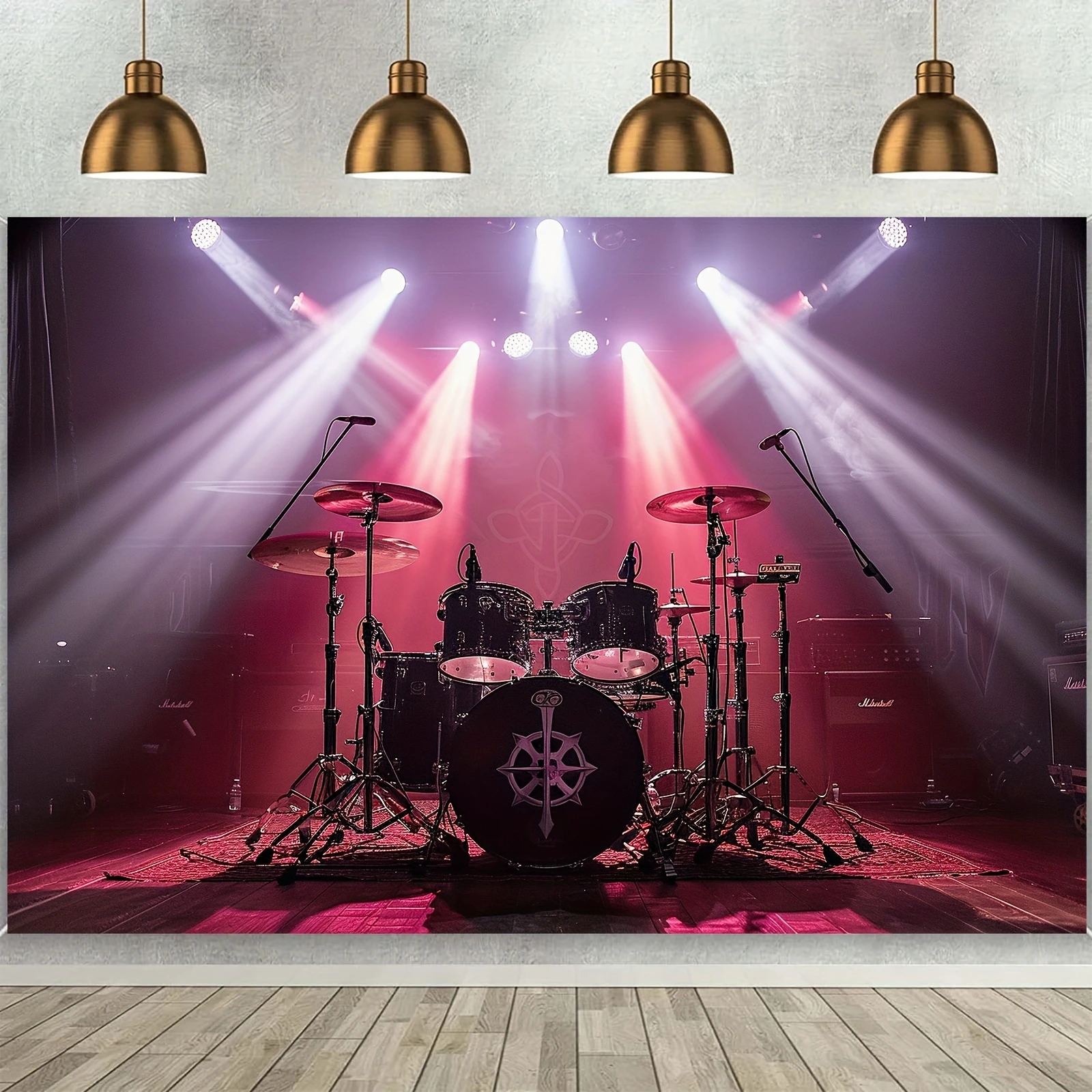 Rock Music Concert Backdrop - Versatile Polyester Photography ...