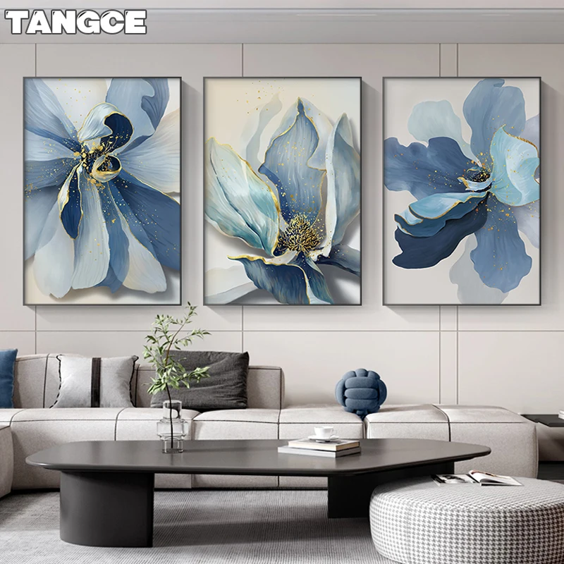 Blue Flower Canvas Painting