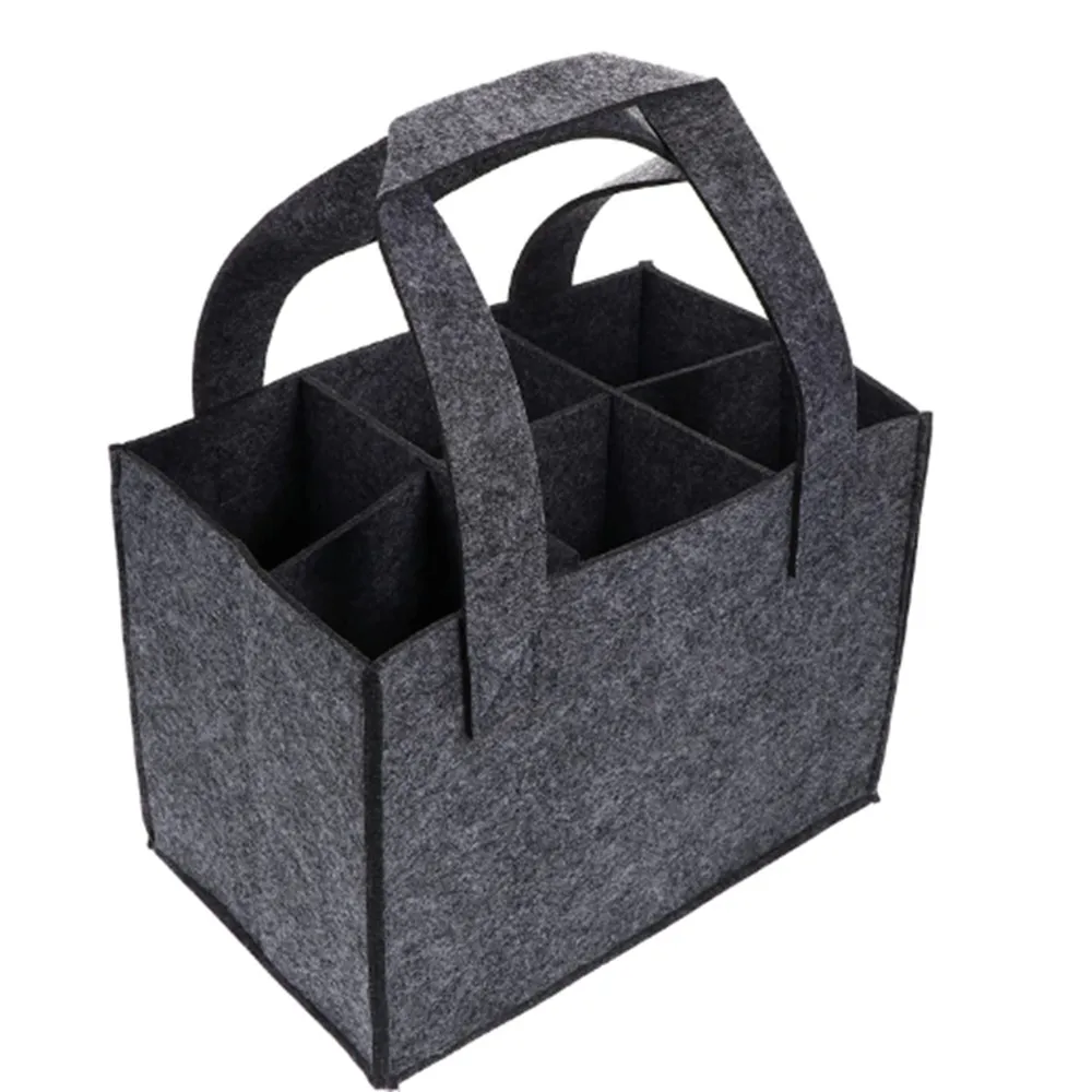Portable Wine Gift Bag Red Wine Storage Box With Handle 6 Bottle Wine ...