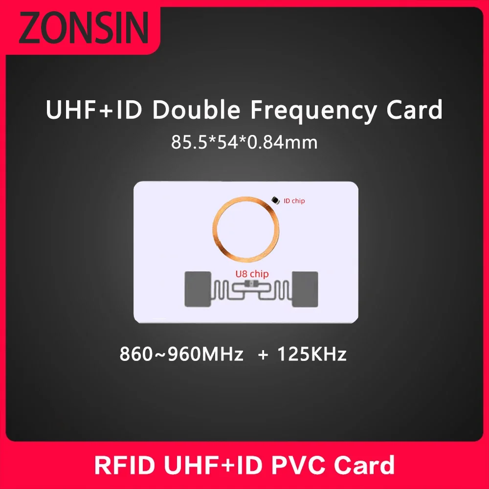 100pcs-915MHz-125KHz-Long-range-dual-frequency-passive-card-RFID-UHF ...