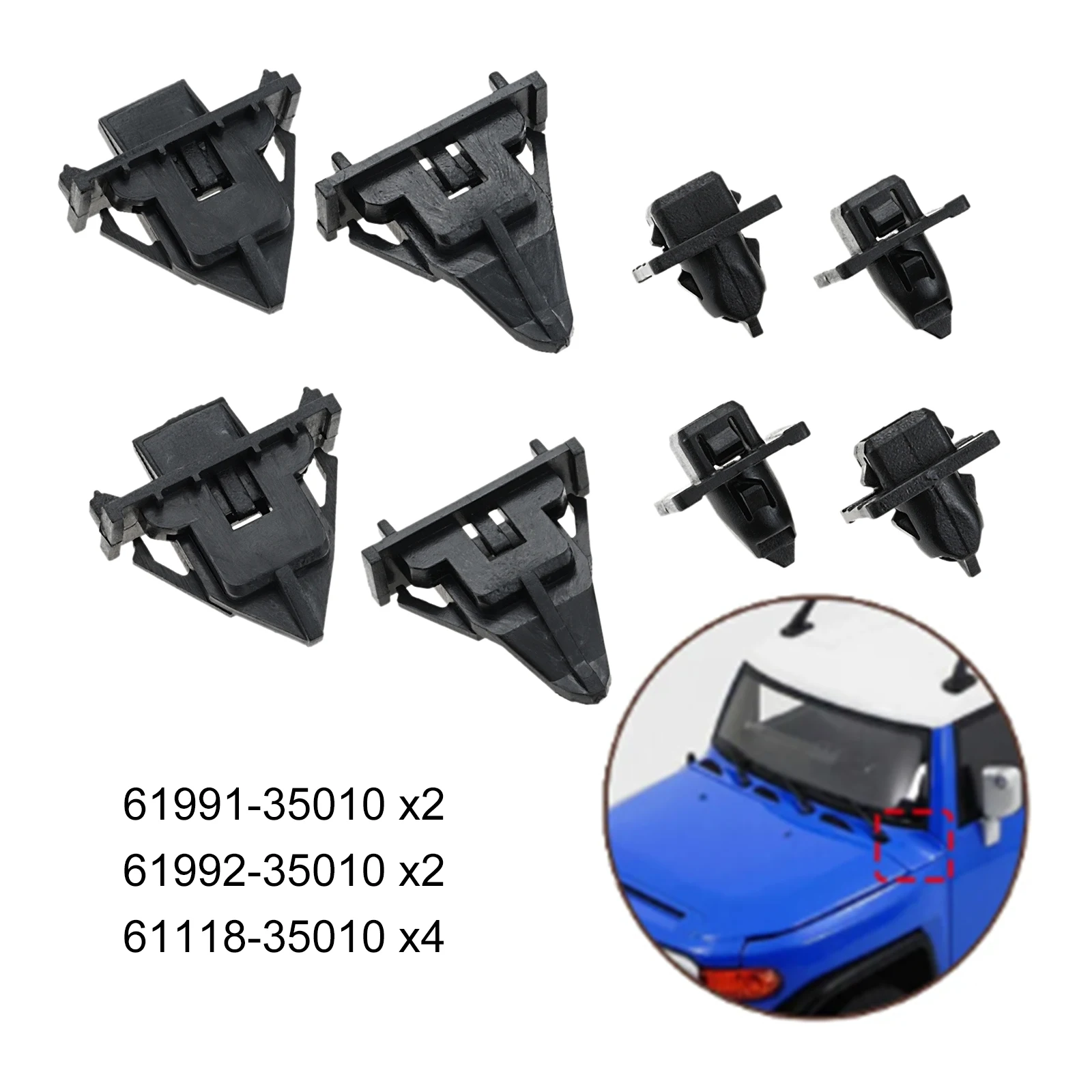 8pcs/set Car Panel Clip Body Retainer Fender Cowl Clip Set 61118-35010 ...