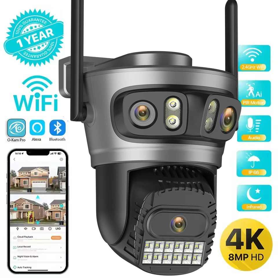 O-Kam pro 15MP Wifi Outdoor Camera Auto Tracking Multi Screens 5X ...