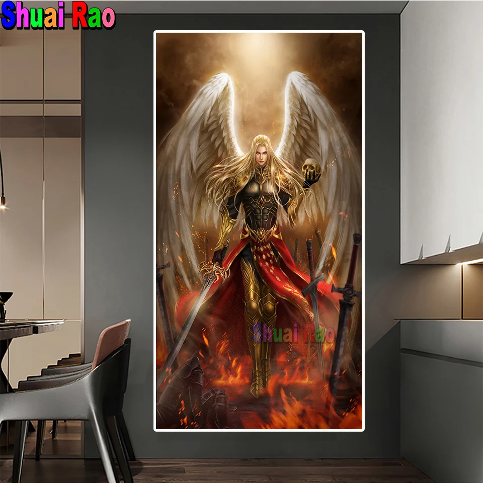 Absurdres-Angel-Girl-Wings-Armor-Diamond-Painting-Fantasy-Art-Gothic ...