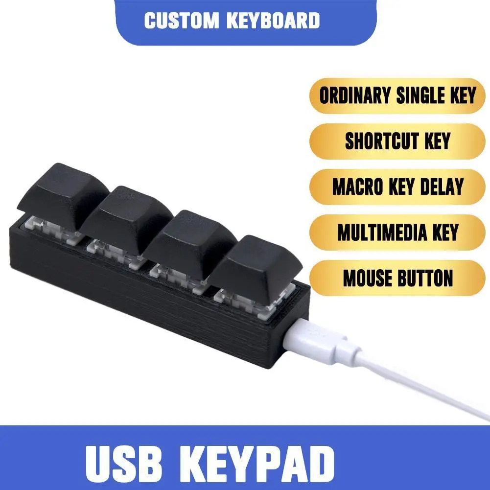 USB-Programmable-Macro-Keyboard-4-Keys-One-key-Shortcut-Keys-Mouse ...