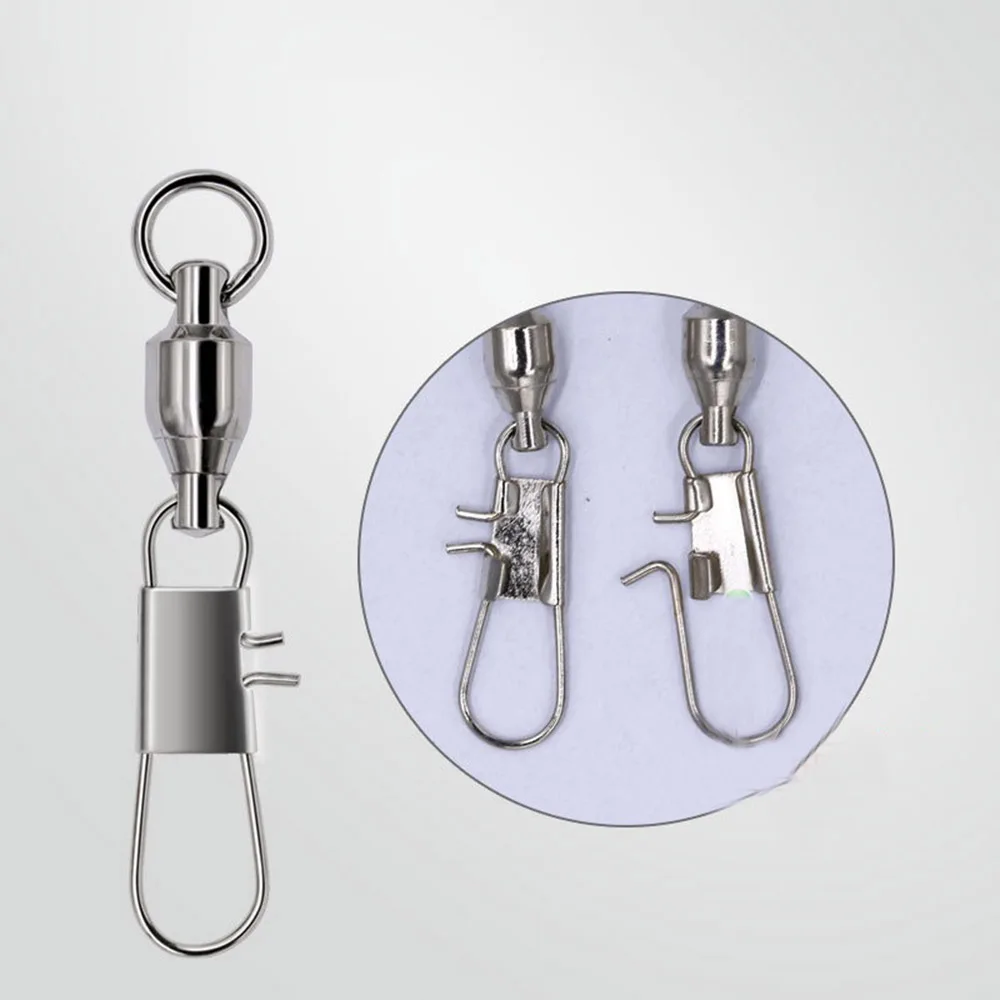 10pcs-lot-Interlock-Snap-Ball-Bearing-Swivels-Stainless-Steel-Cross ...